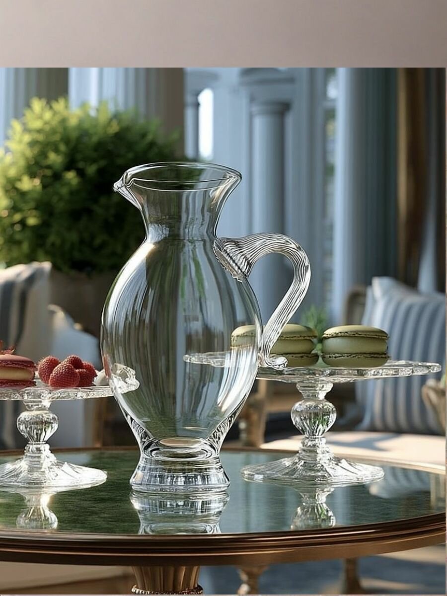 Кувшин графин с декоративной ручкой стеклянный коллекции SAHARA от IVV Италия, 1.3 л