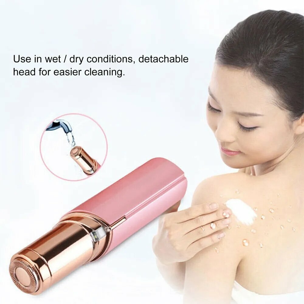 Эпилятор женский компактный, влажно-сухое использование, с антиаллергической съемной головкой