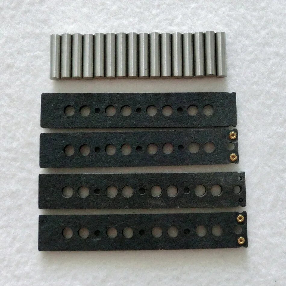 Donlis Fiber Plate Flatwork Alnico 5 стержней 4-струнный J Комплекты звукоснимателей для шеи и моста Комплекты для плоских изделий