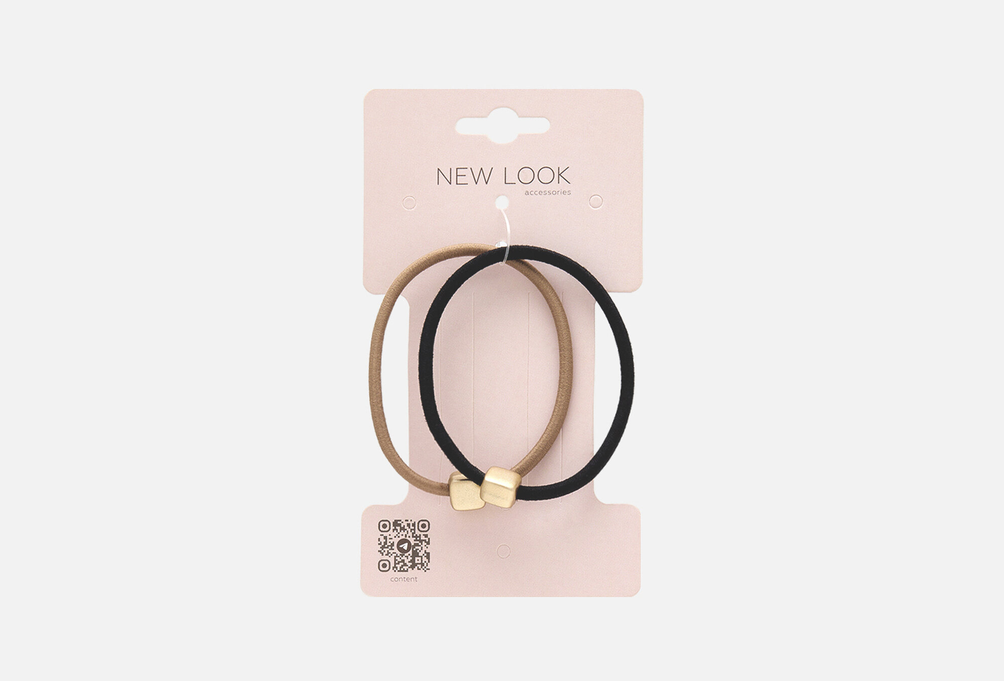 Набор резинок для волос NEW LOOK бежевый, черный