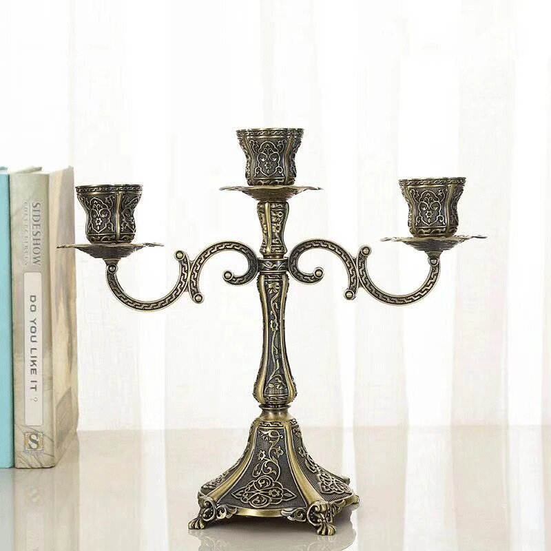 Бронзовый канделябр из цинкового сплава, 3-arms