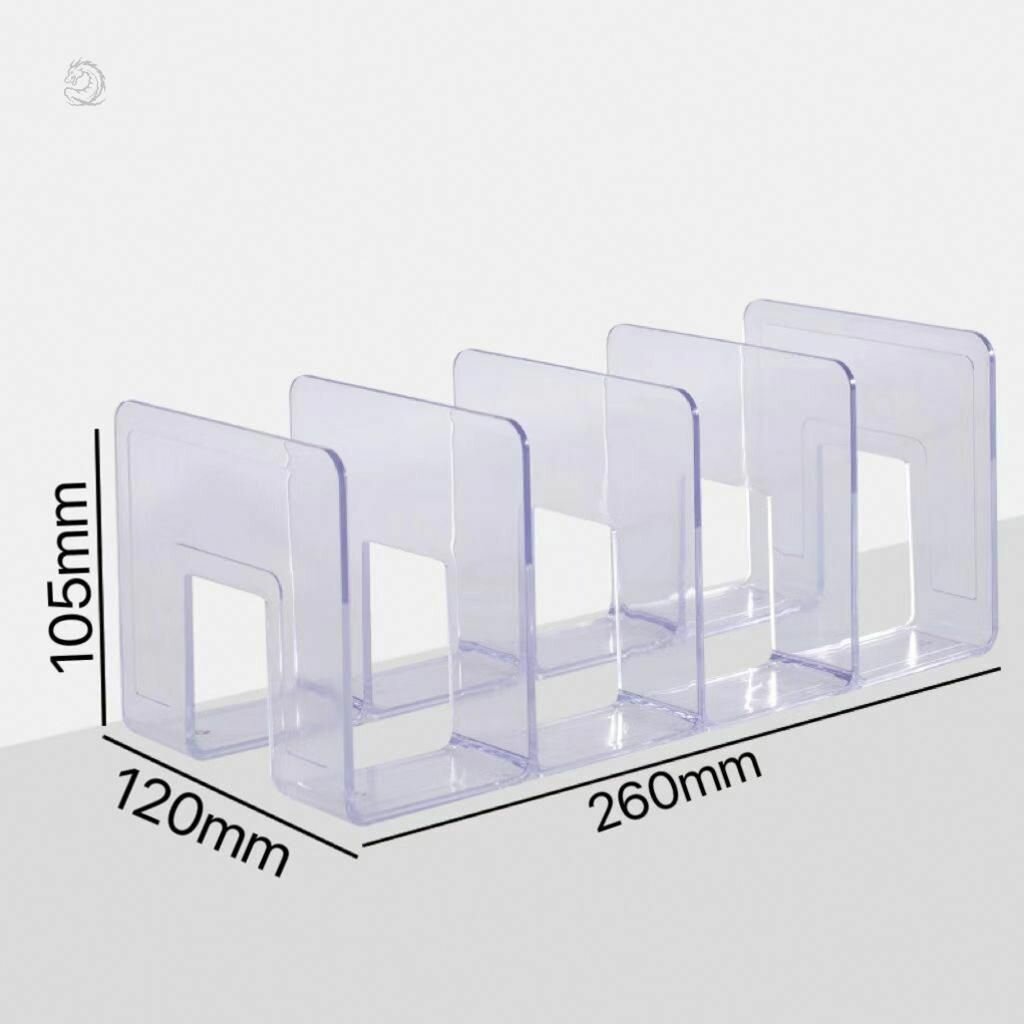 Подставка для книг и органайзер для канцелярии на стол с держателем для стикеров (260x120x105 мм, АБС-пластик)