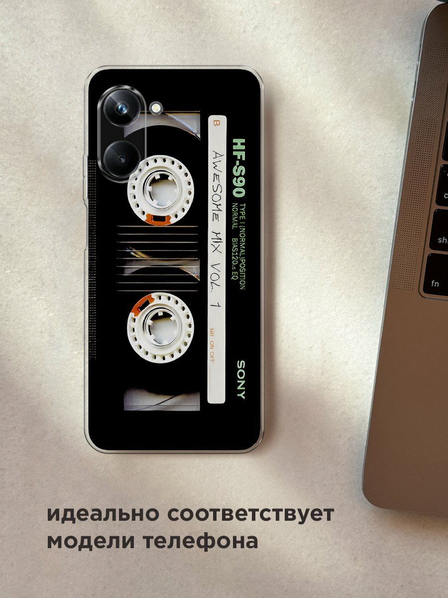 Чехол на Realme 10 Pro / Реалми 10 Про с принтом "Кассета лак" — фото 1