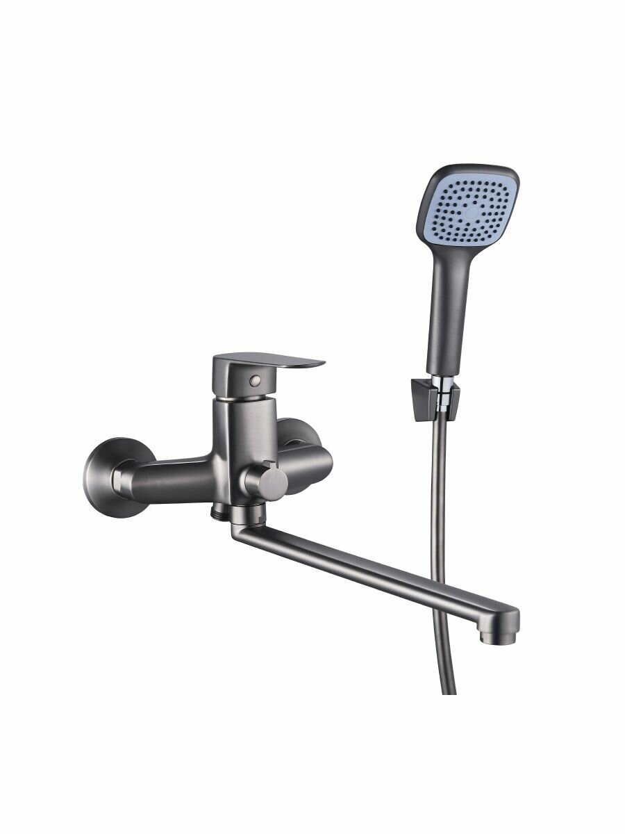 Melodia Della Vita Смеситель ванна MELODIA Samba картридж д.35мм длинный излив 350мм с акс. оруж. сталь MDV30841gn