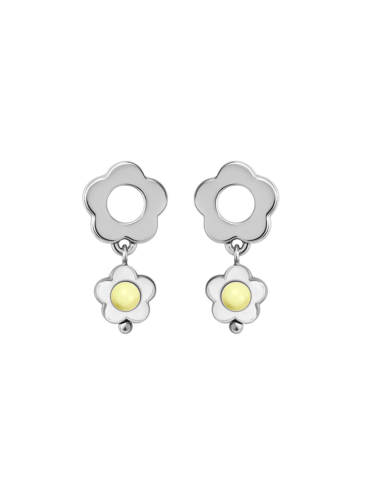 Серьги пусеты, с подвесками, жемчуг Swarovski синтетический