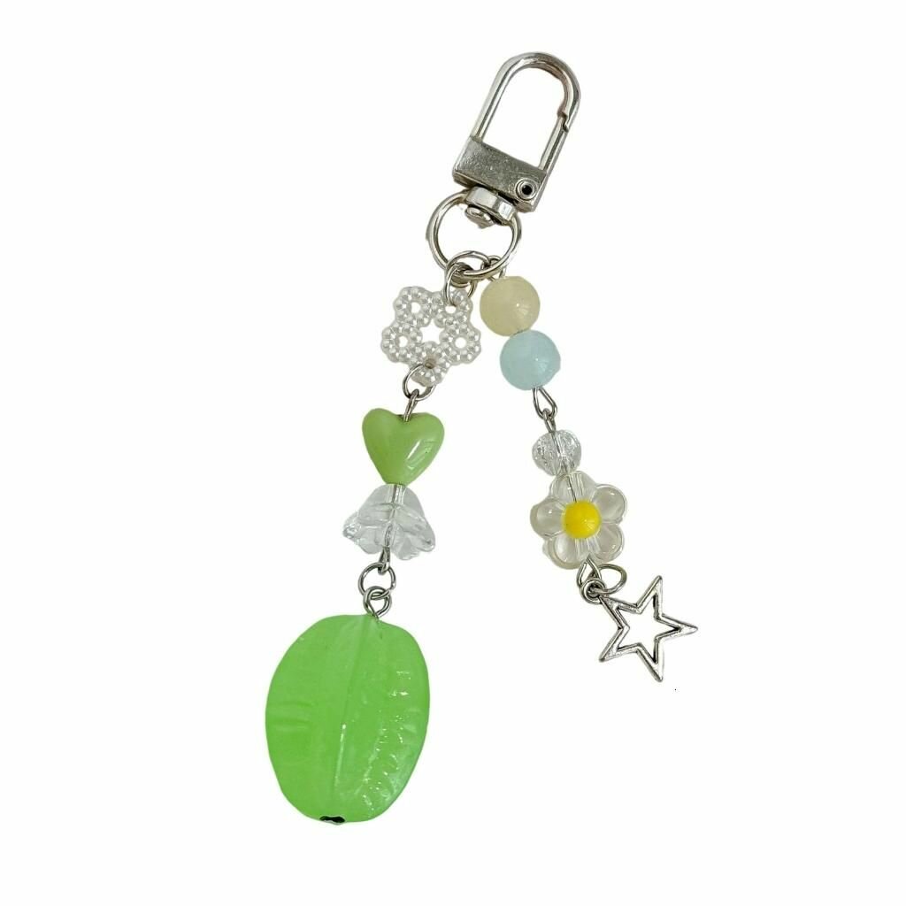 Креативный телефонный шнурок с бусинами из светящейся смолы в виде карамболы для стильных образов, - Дверная пряжка