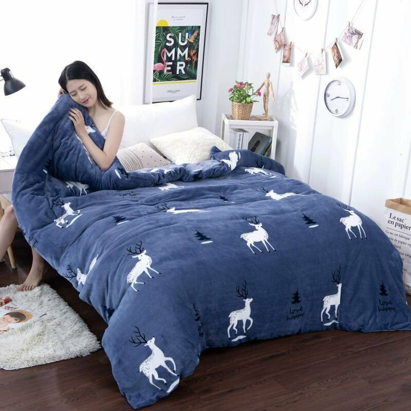 Фланелевый пододеяльник, цельный, утолщенный флисом, пододеяльник из кораллового флиса, односпальный или двуспальный, зимний теплый двусторонний флисовый пододеяльник,200*230cm