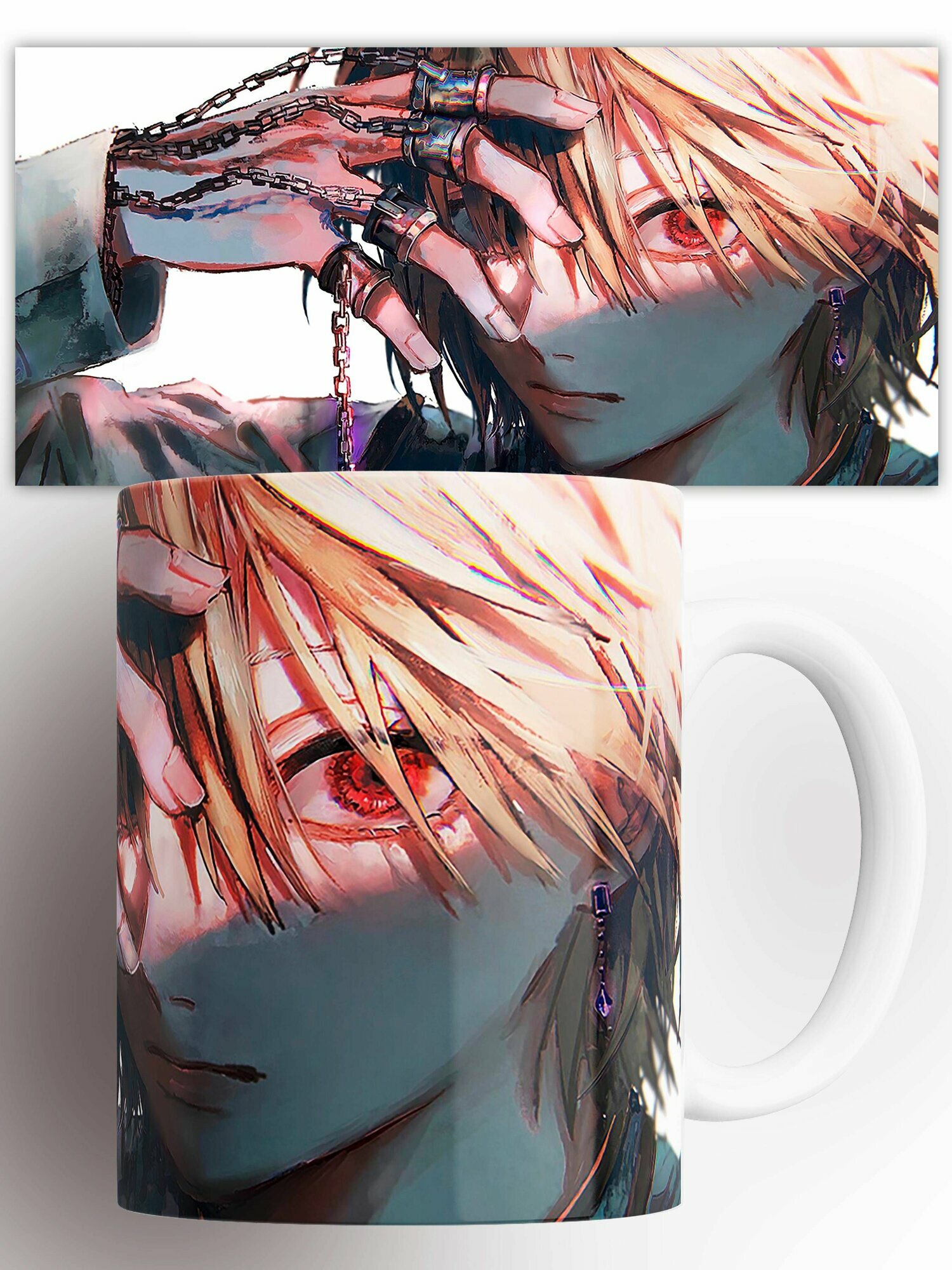 Кружка Хантер Х Хантер Киллуа Золдик Hunter X Hunter аниме , на подарок , с принтом 330 мл