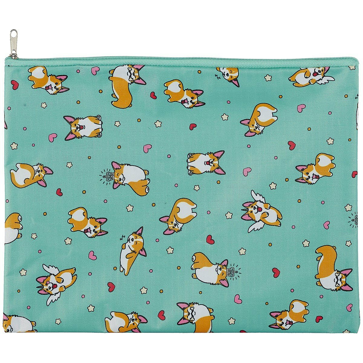 Папка для тетрадей В5 "Корги" молния, ткань, подкла