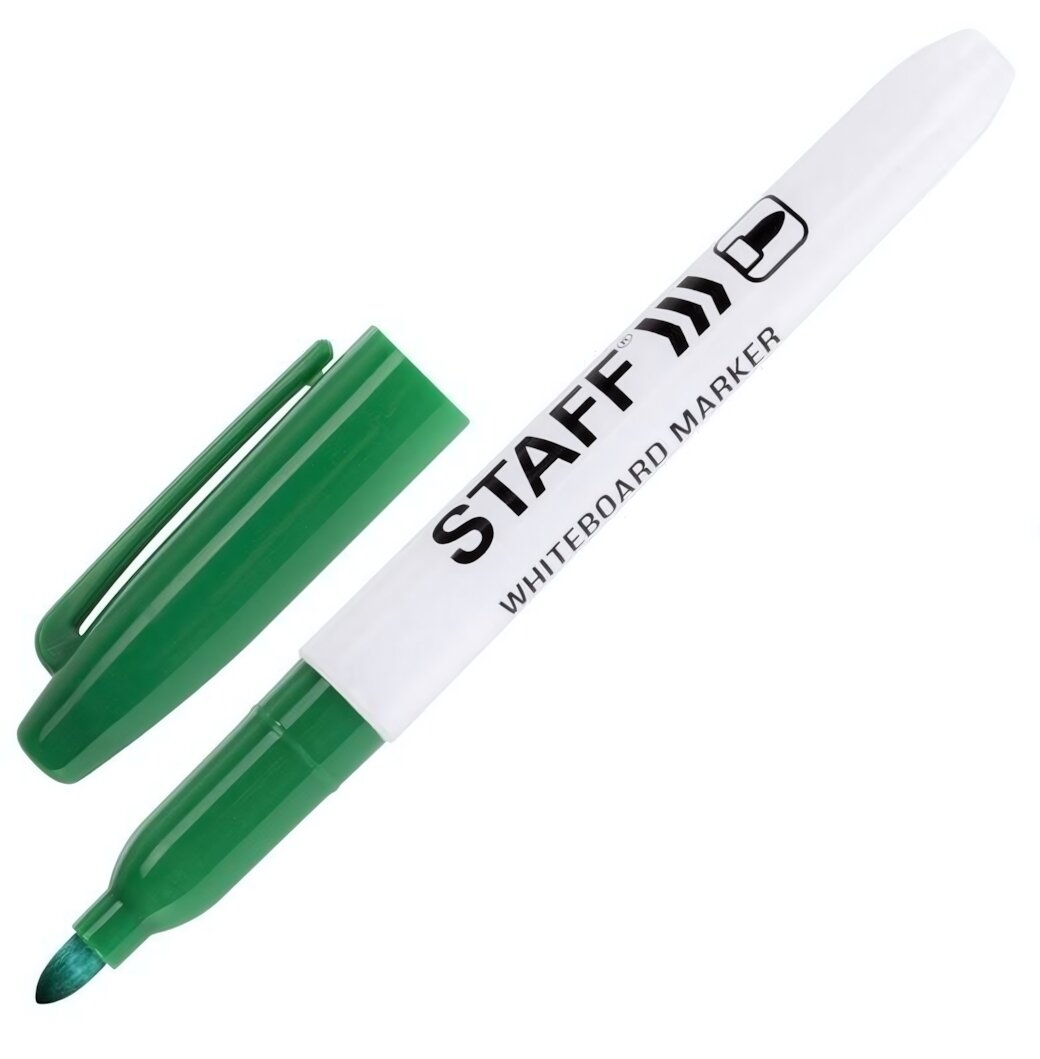 Маркер для белой доски 2,5мм, зеленый, тонкий корпус, спиртовые чернила