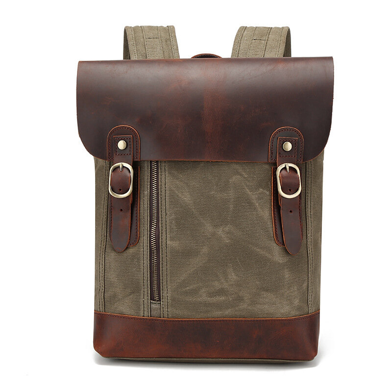 Европейский и американский открытый дорожный рюкзак из восковой ткани, водоотталкивающая сумка для компьютера, повседневный рюкзак большой емкости