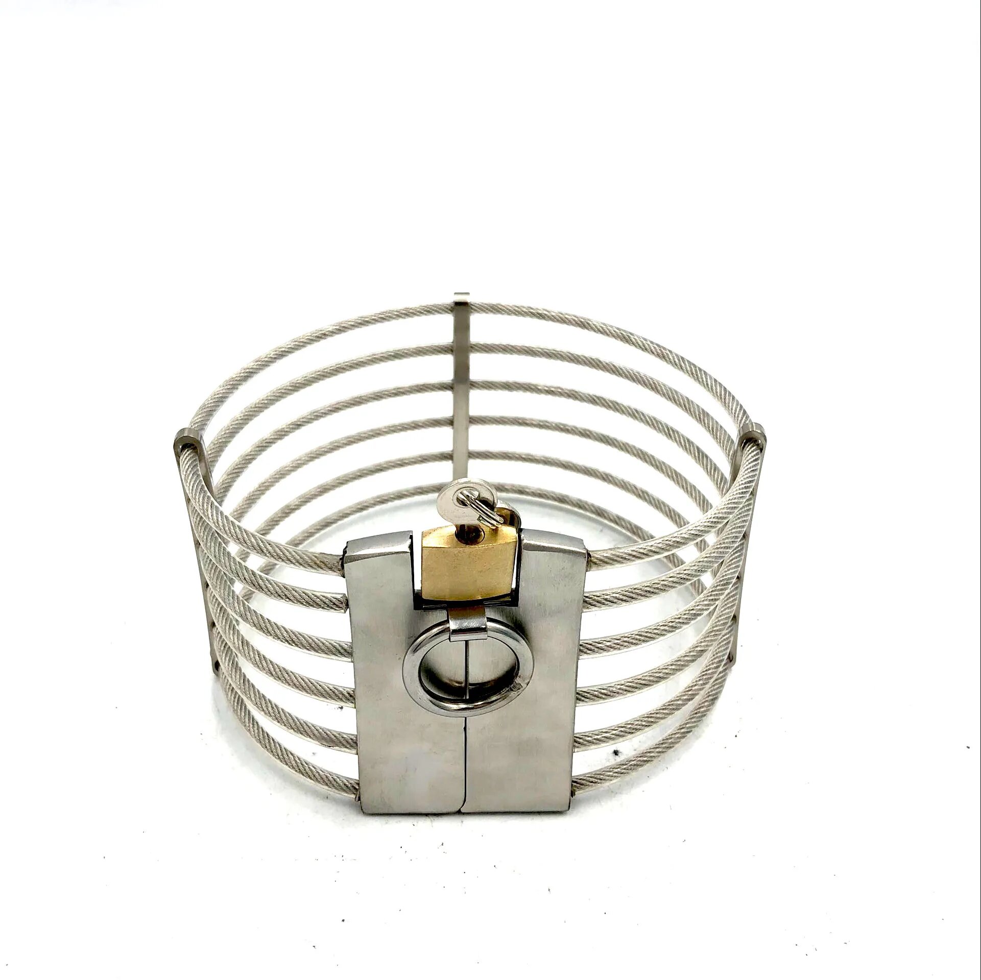 Manyjoy Блокируемый шейный ошейник из нержавеющей стали БДСМ бондаж ограничители удушение Male