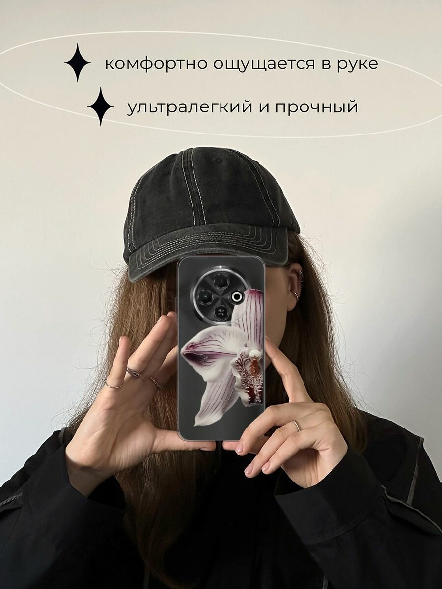 Чехол на Tecno Spark 30C / Текно Спарк 30C с принтом Белая орхидея — фото 1