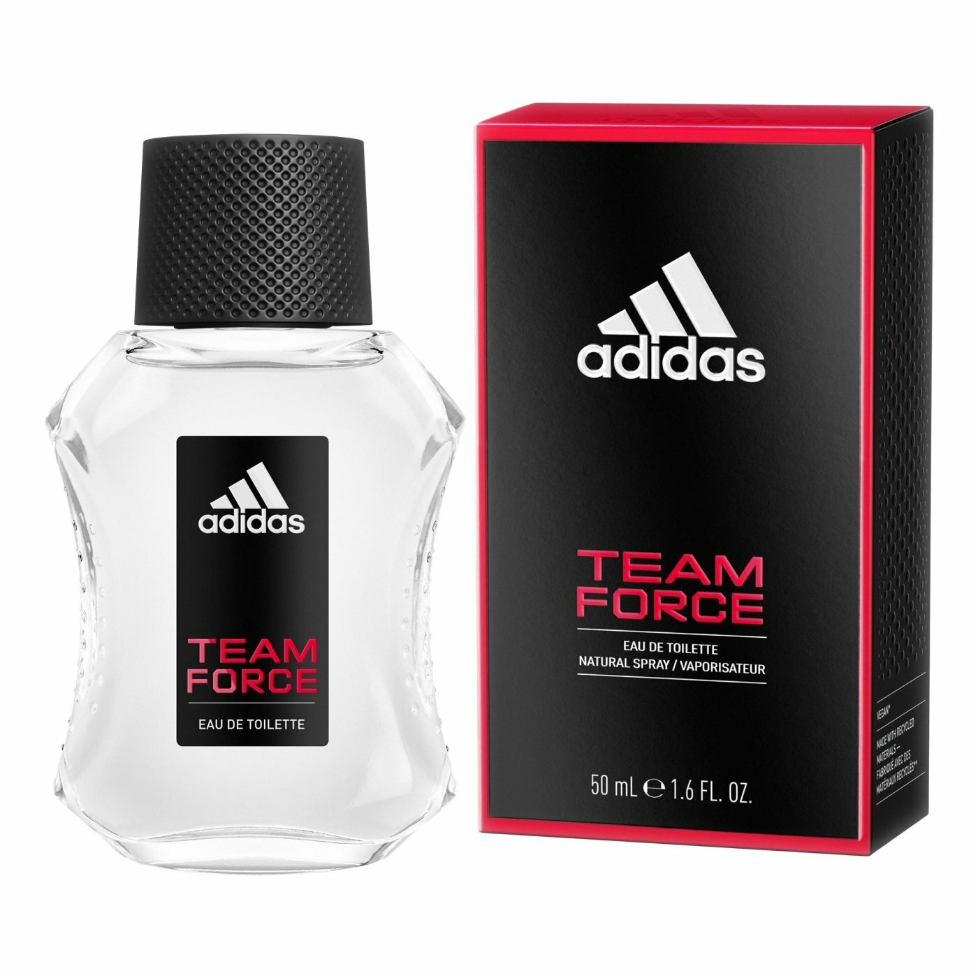 Туалетная вода Adidas Team Force, мужская, древесно-цитрусовая, 50мл