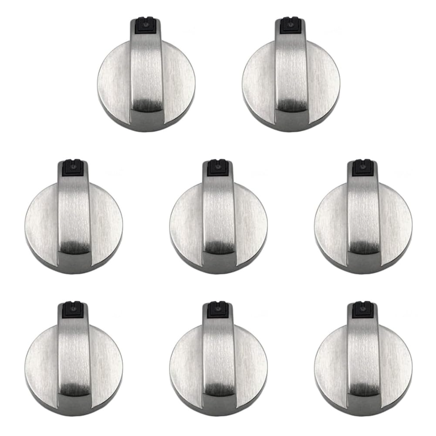 8-Pack Ручки управления горелками для плиты из металла 6мм, Вращающиеся переключатели для газовой плиты в замену для кухонной печи