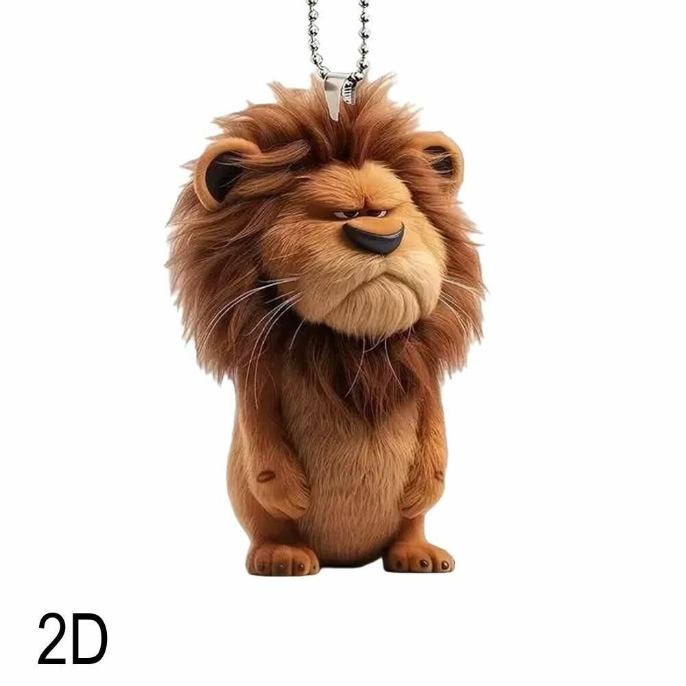 Милая подвеска-львенок для зеркала заднего вида и домашнего декора, забавный кулон