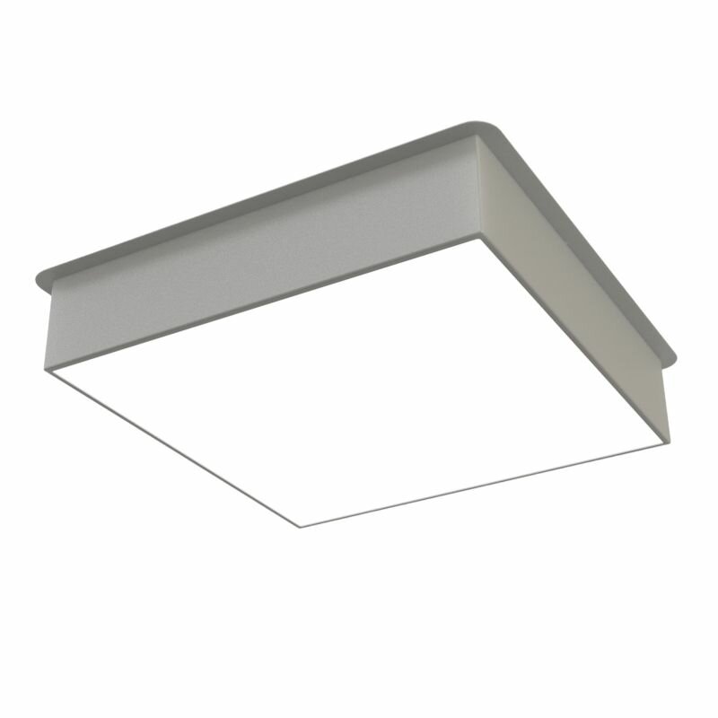 Светодиодный светильник Грильято Домино 200х200 20Вт 3000К серый