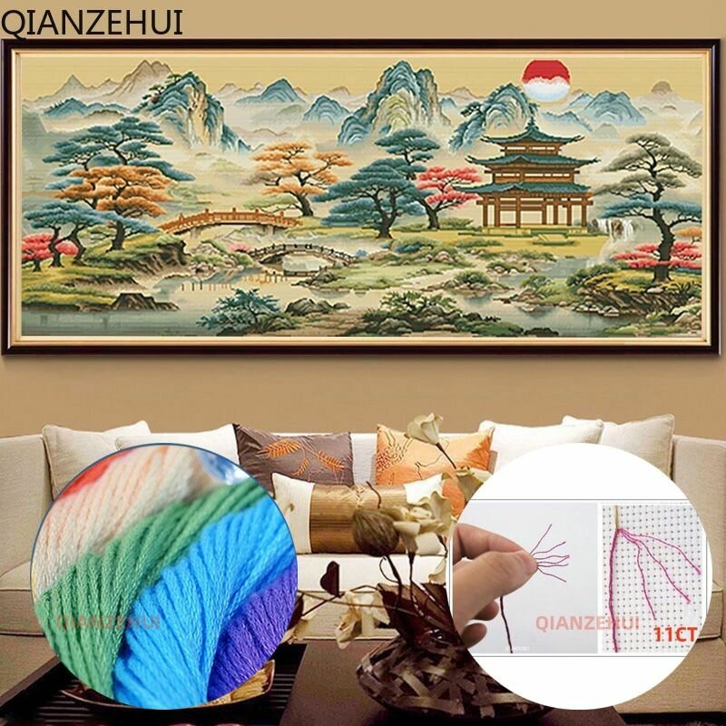 Набор для вышивания Mona Lisa, Павильоны Страны чудес, Украшение дома Рукоделие,47 ниток