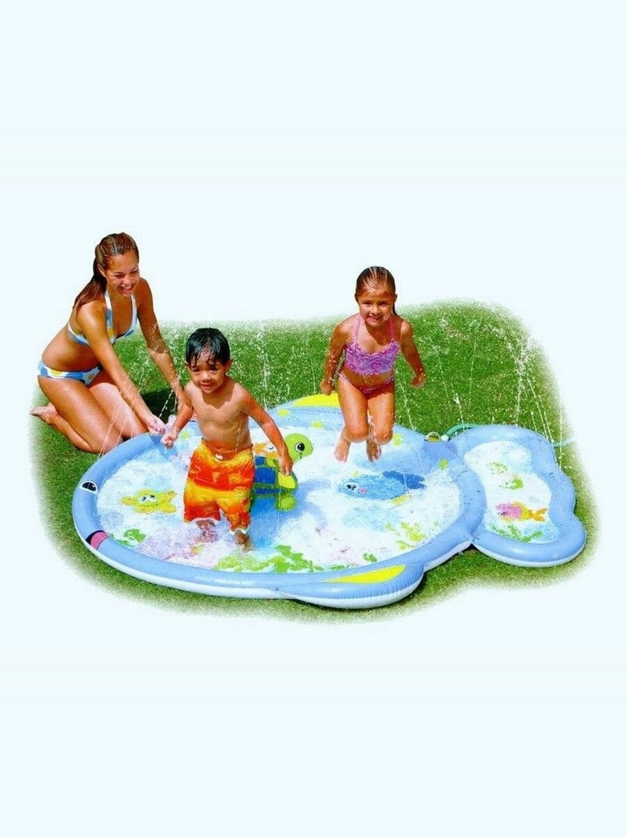 Надувной игровой центр бассейн INTEX 57458 Веселая рыбка с фонтанами