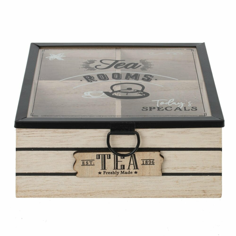 Шкатулка для чайных пакетиков, 17х17х7,5 см KSM-819194