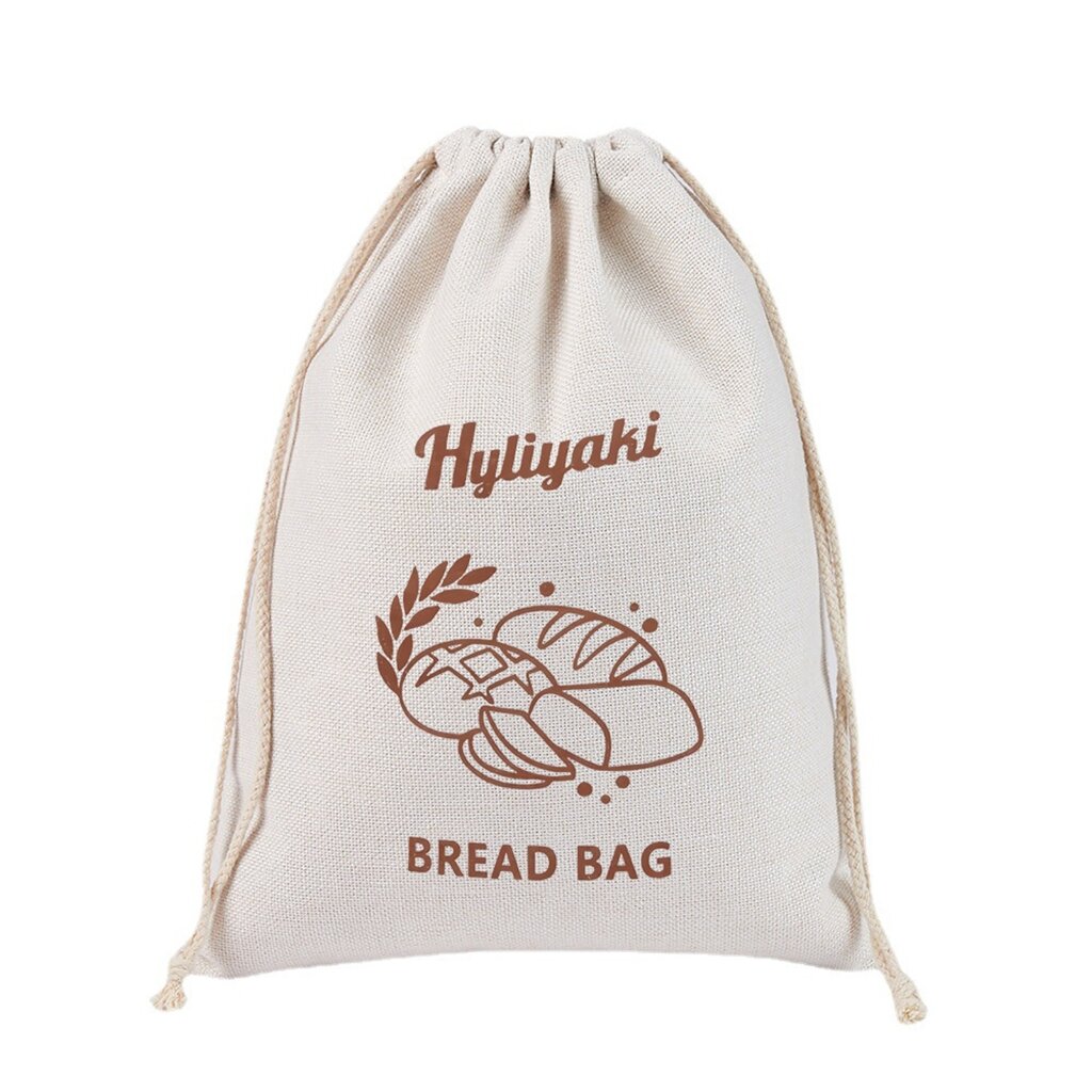 Многоразовый мешок для хлеба на шнурке, упаковка для багета, карман для пачки хлопка и льна-выкройка 3