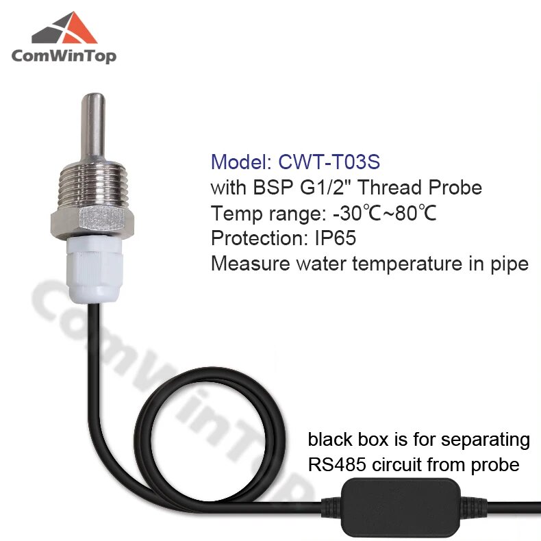ComWinTop CWT-THxxS Водонепроницаемый датчик температуры и влажности RS485 Modbus CWT-T03S