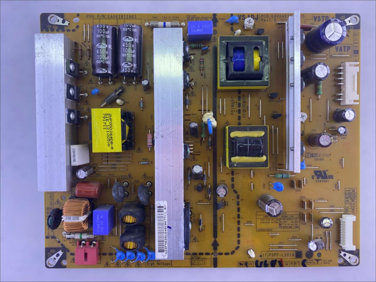 Блок питания PSU: EAY62812401 EAX64932801/5 REV1.0 LG 42PA4520 42PN450D