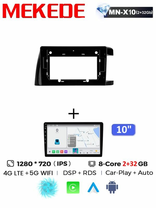 Магнитола 10.2" Mekede MN X10 Pro 2/32 Gb Toyota Wish 2 XE20 2009-2017 carplay