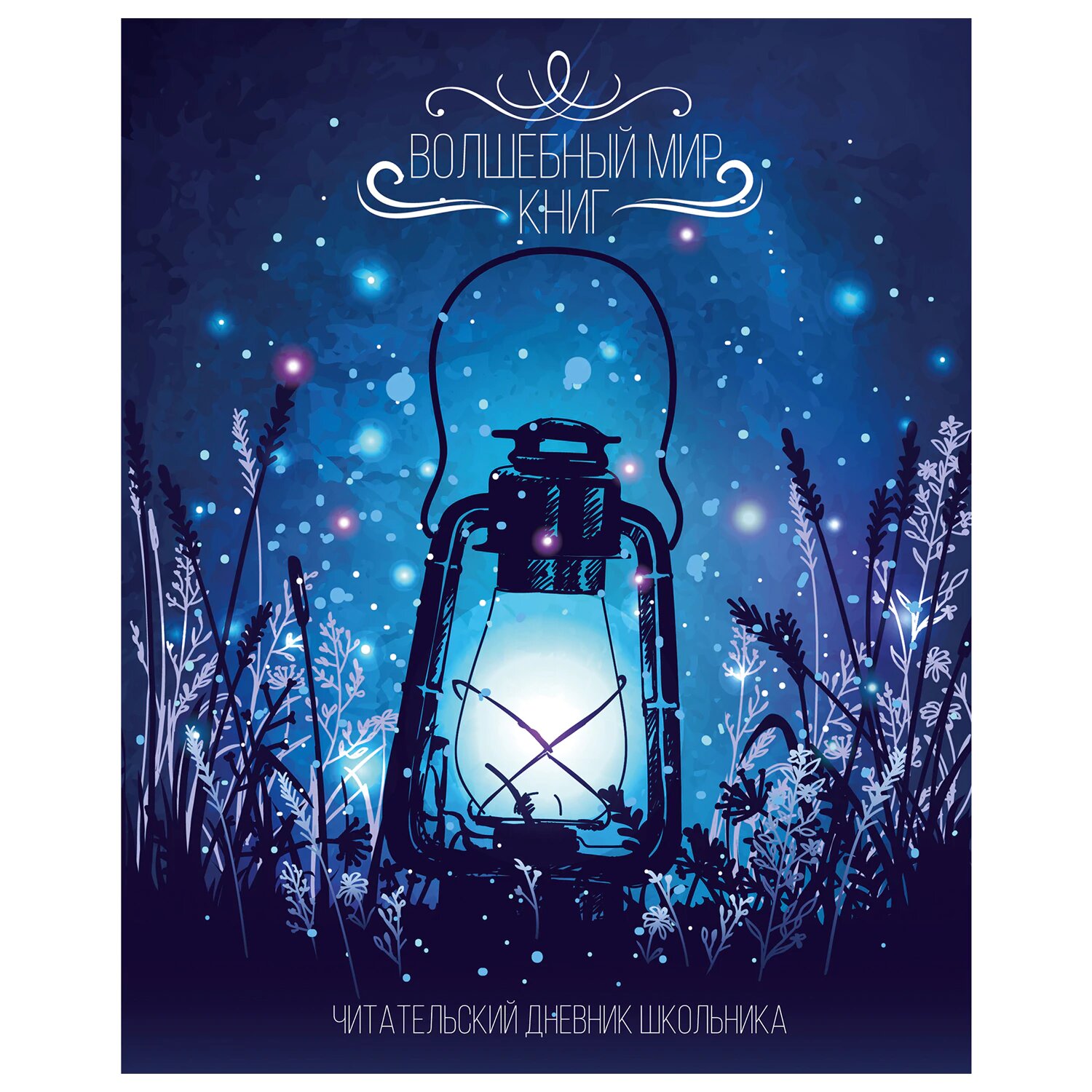 Дневник читательский А5, 40 л, скоба, обложка картон, с цветным блоком, пифагор "Мир книг", 113448