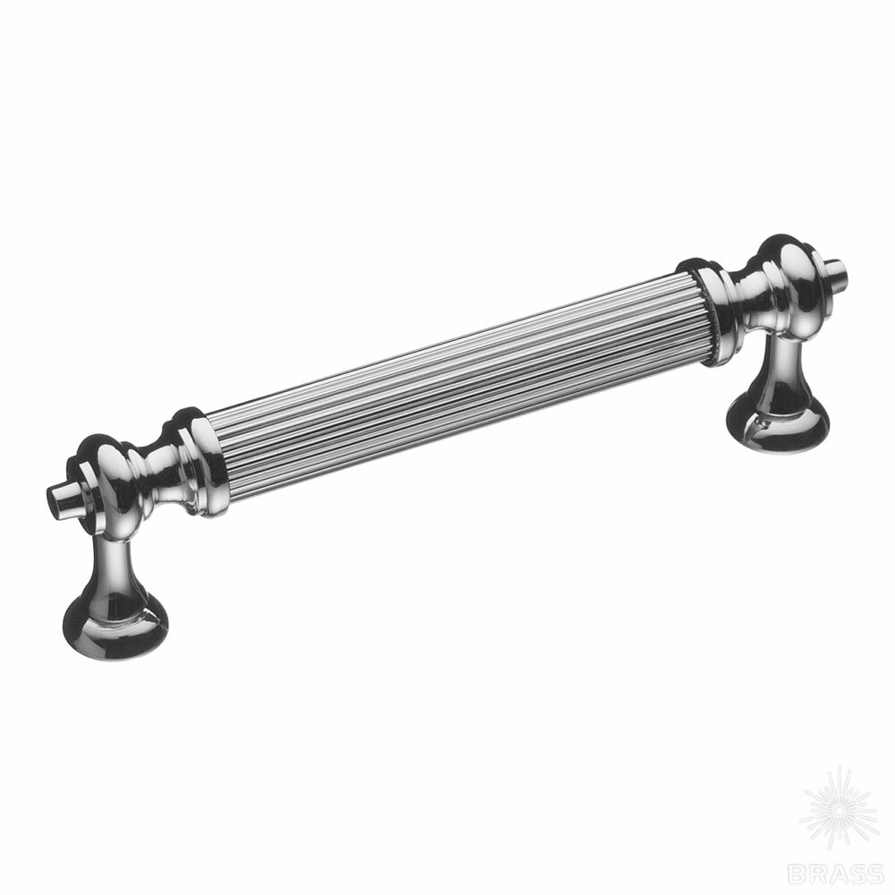 2512-005-96 Ручка скоба латунь, современная классика, глянцевый хром 96 мм