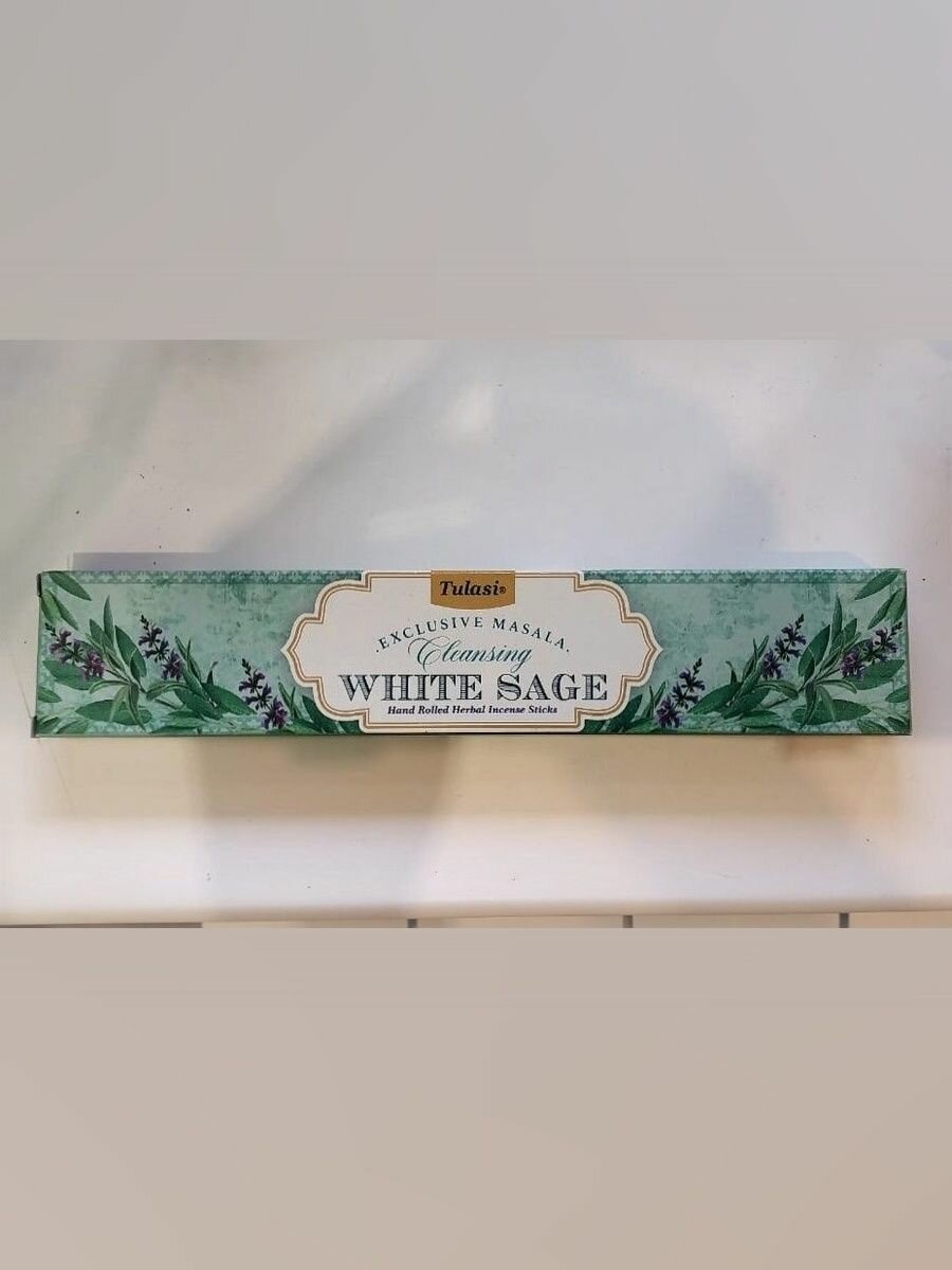 Благовония аромапалочки Тулси Белый шалфей (White sage) 15 гр