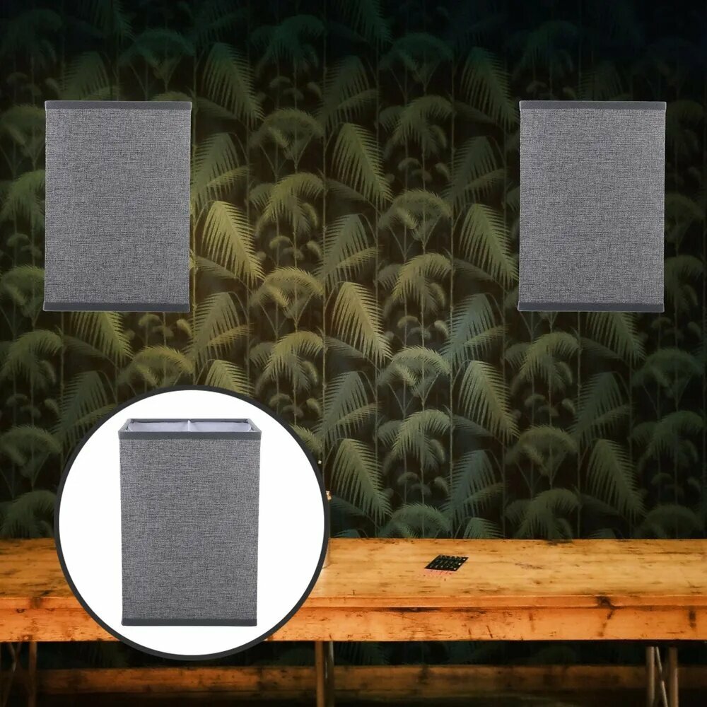 Квадратный Льняной Абажур Для Домашнего Декора Мягкое Освещение И Защита Глаз 1 Комплект