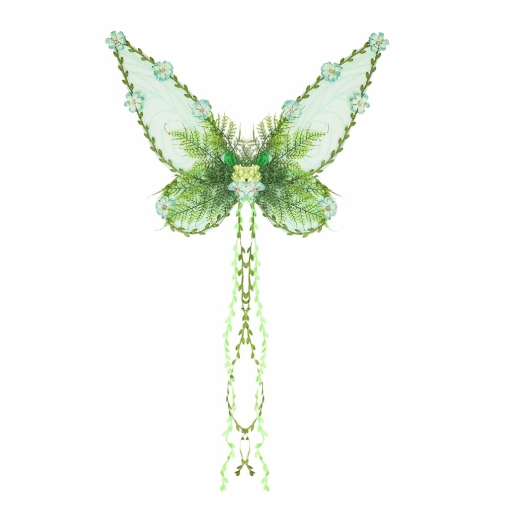 Гирлянда из крыльев Цикады, украшенная крыльями Ангела-Зеленый-Бабочка