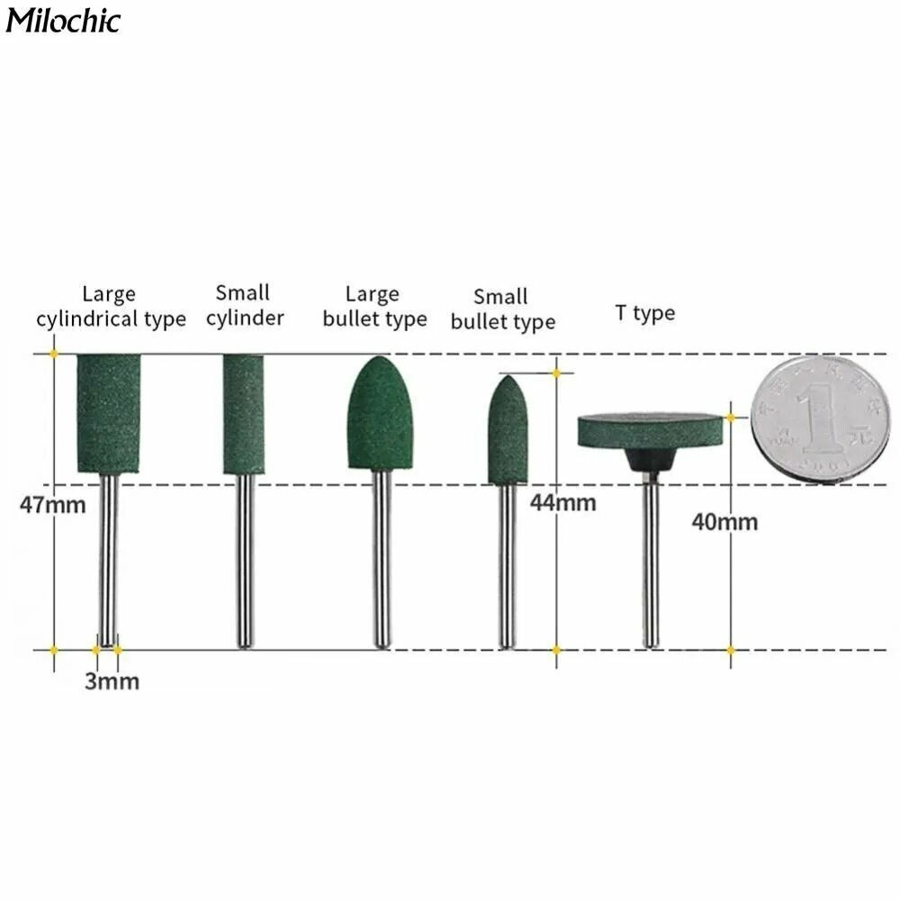 Круг для обработки поверхности, резиновый, 3 мм хвостовик