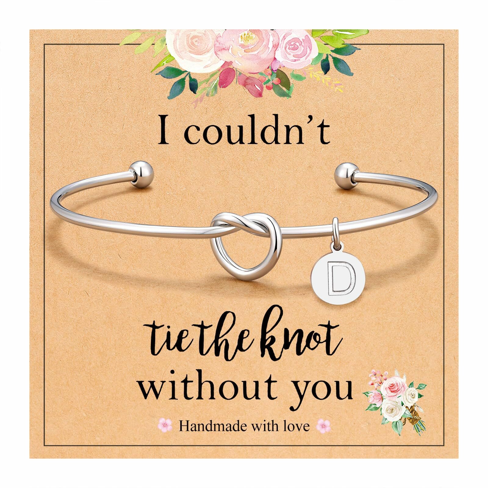 Браслет для гадания, YM-кольцо Сталь Узел 26 букв Подружка невесты Удача