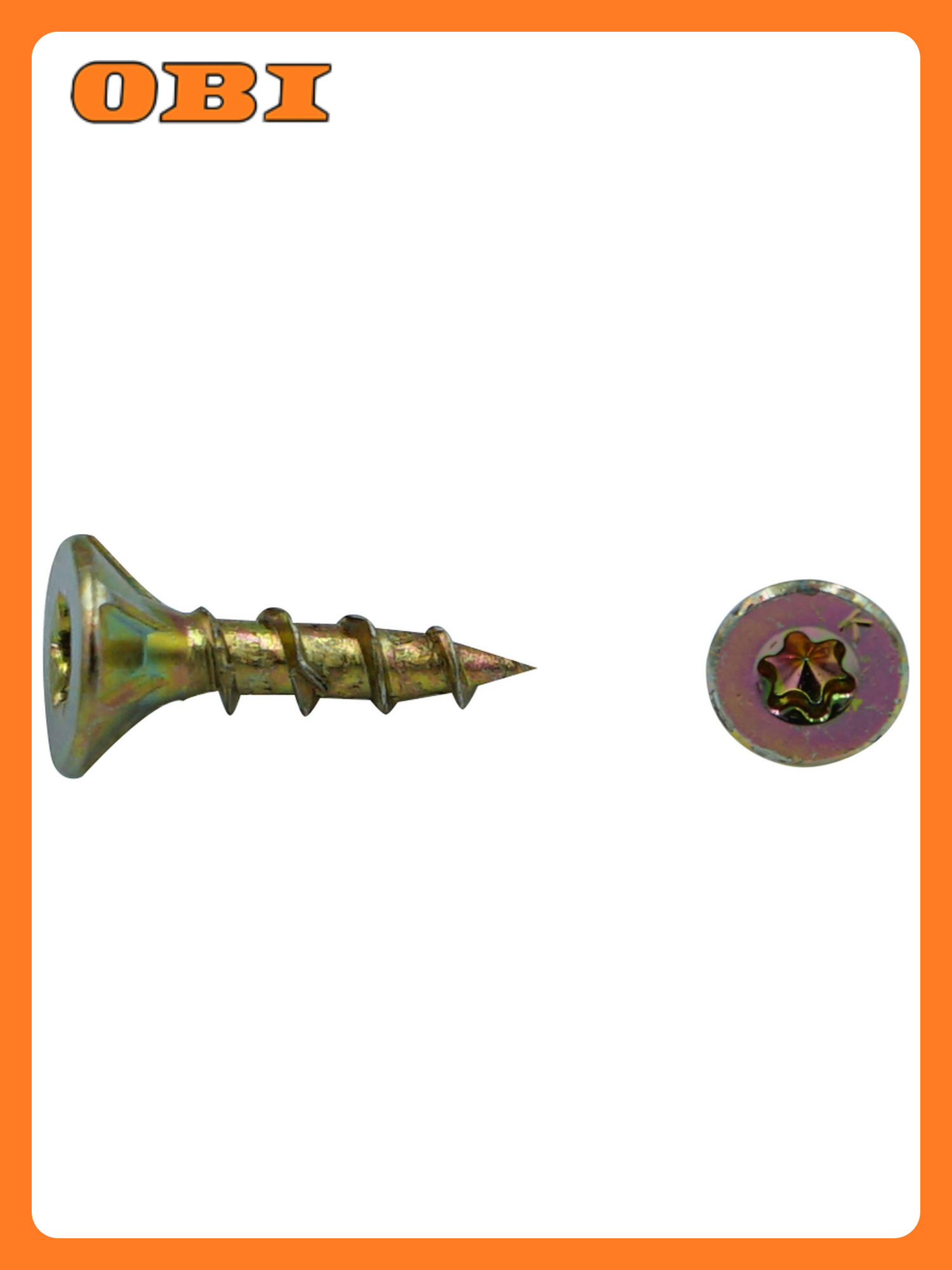 Шуруп Европартнер с фрезой, потай, желтопассивир, TORX 15, 3,5Х16, 30 шт