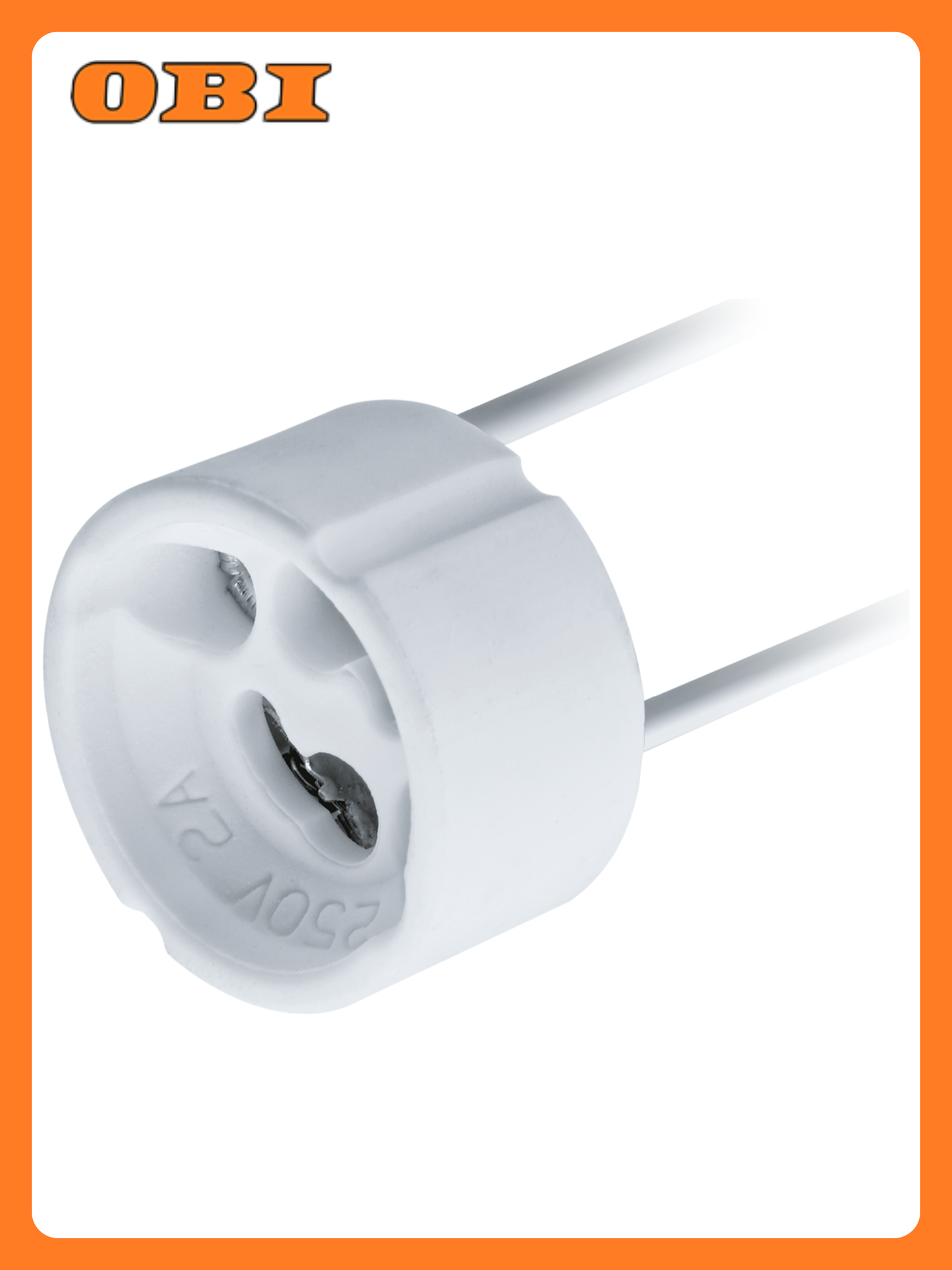 Патрон электрический Navigator CL-GU10, цоколь GU10, винтовое крепление, белый