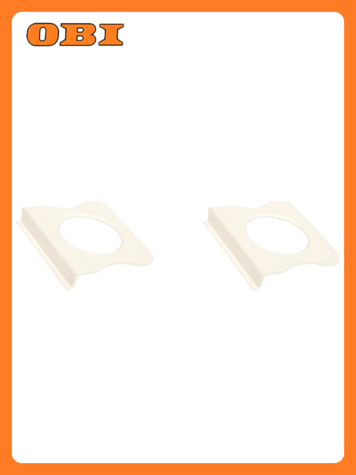 Ручка Tech-KREP, для москитных сеток, трапециевидная, белая, 2 шт