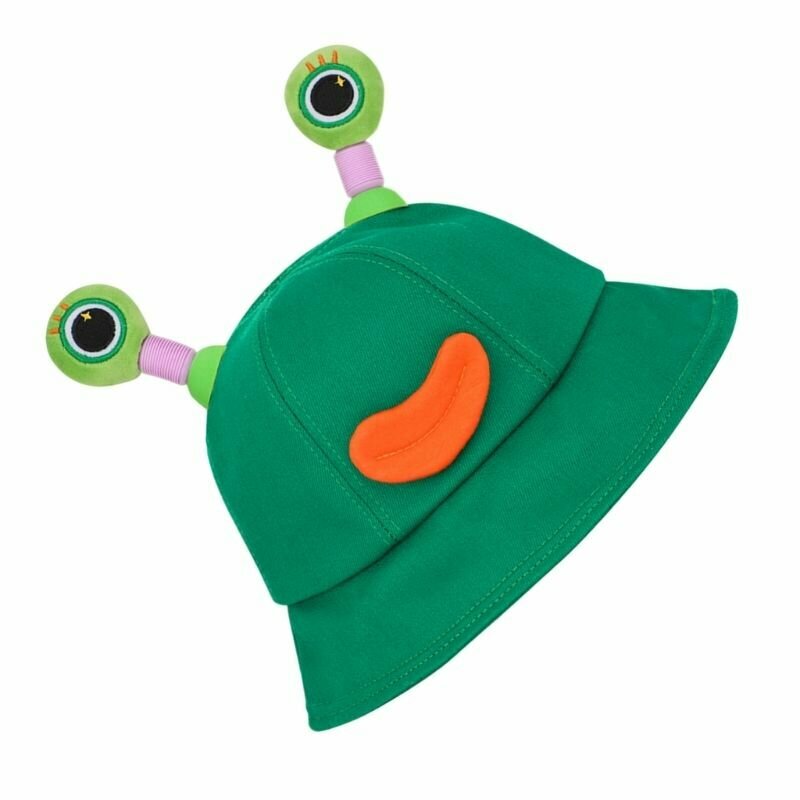 Милая и забавная шляпа рыбака со светящимися щупальцами-зеленый