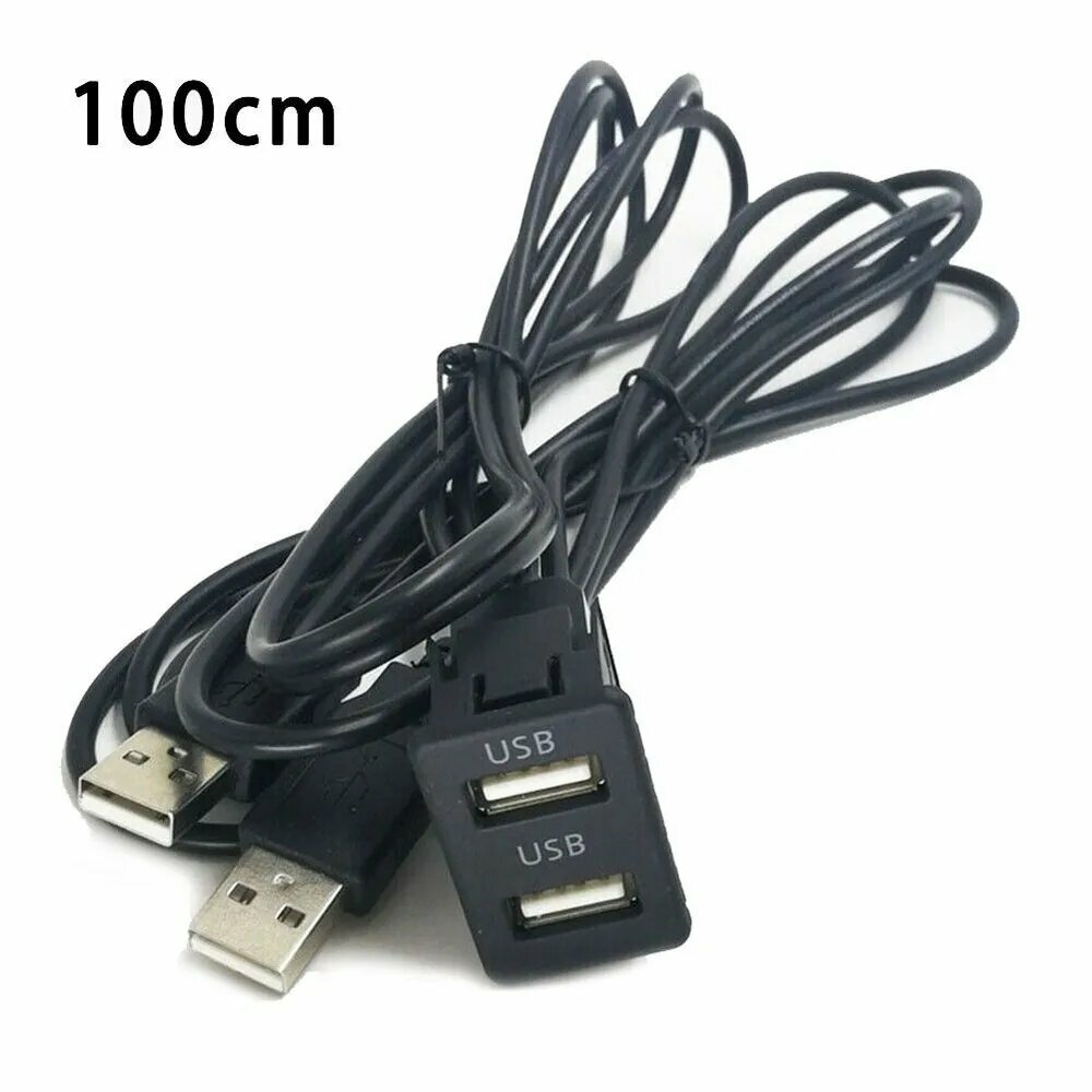 100 см Автомобильная Приборная Панель Для Скрытого Монтажа USB-Порта Панель С Двойным USB-Удлинителем Кабель-Адаптер