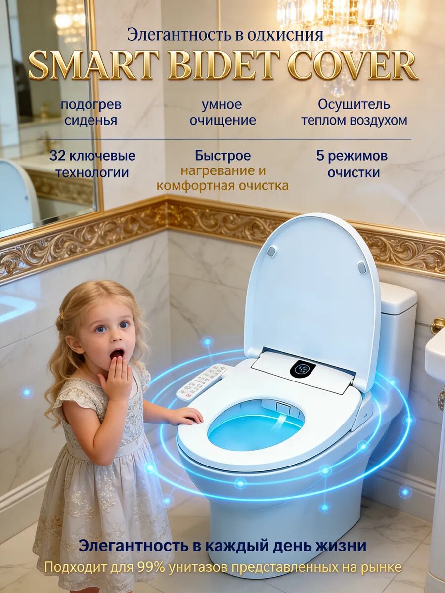 Умная крышка биде для унитаза
