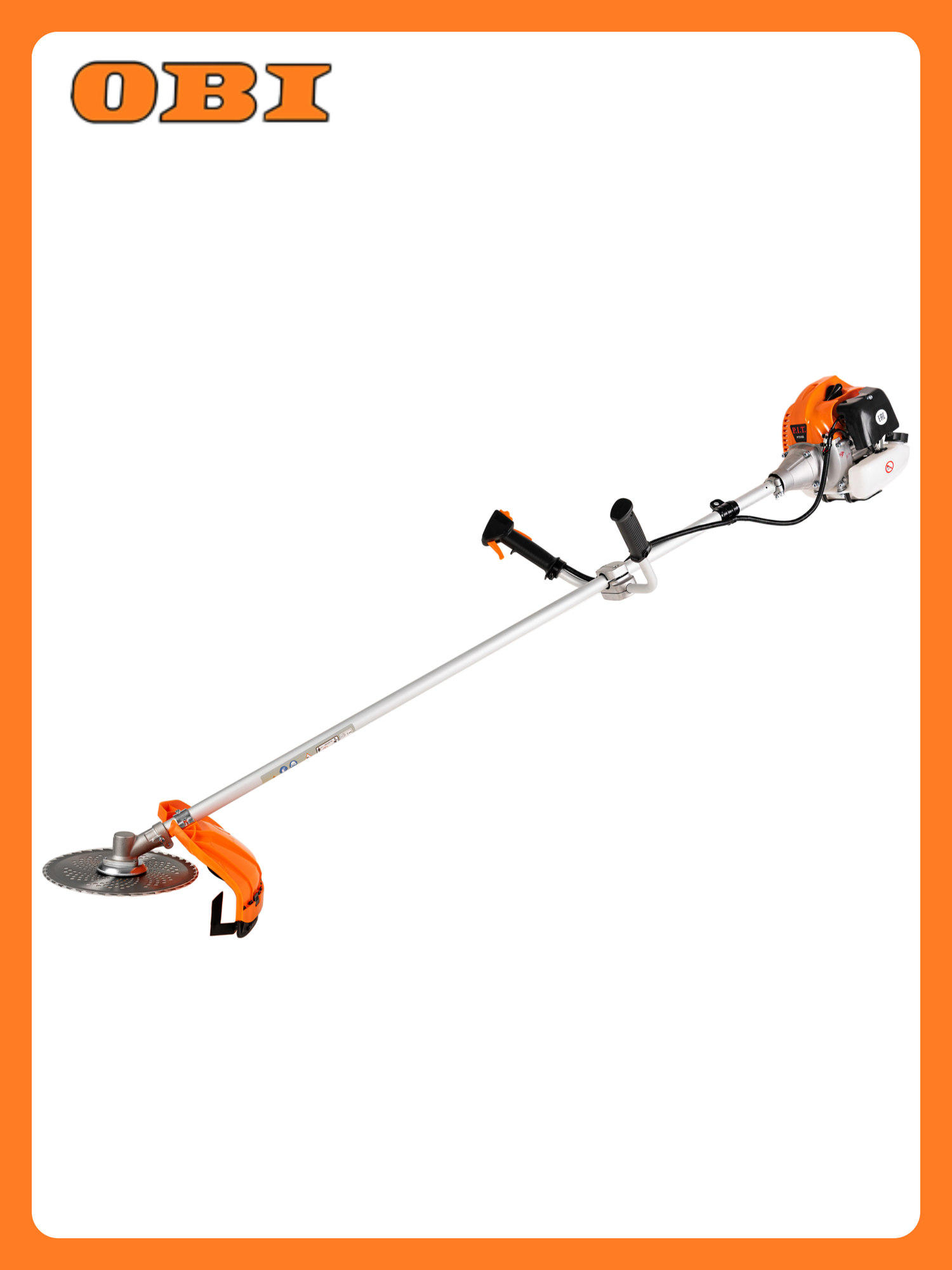 Триммер P.I.T. "P75103", переносной, 3.2 л. с, бензиновый, оранжевый
