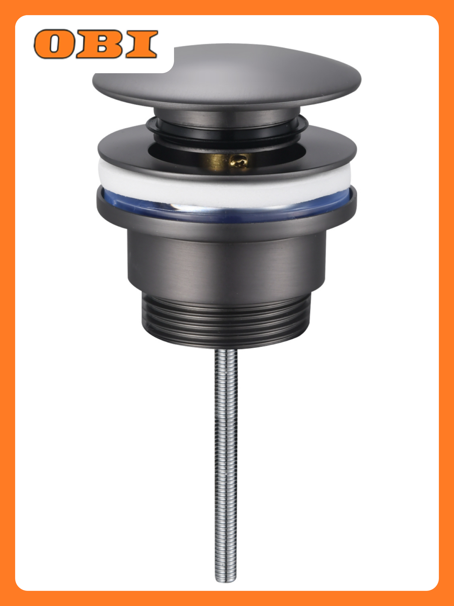 Донный клапан TOKITO SHINKU, для раковины, латунь, серый, вороненая сталь