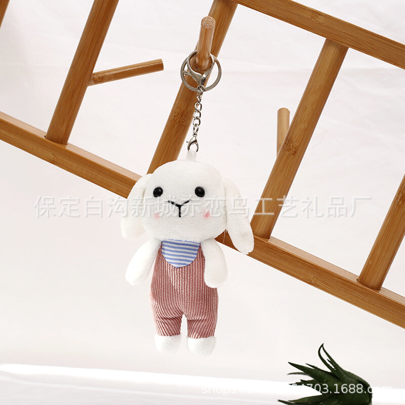 Кролик комбинезон брелок кролик кулон сумка аксессуары для одежды Мультфильм Плюшевая Кукла мини кукла Брелок капля уха