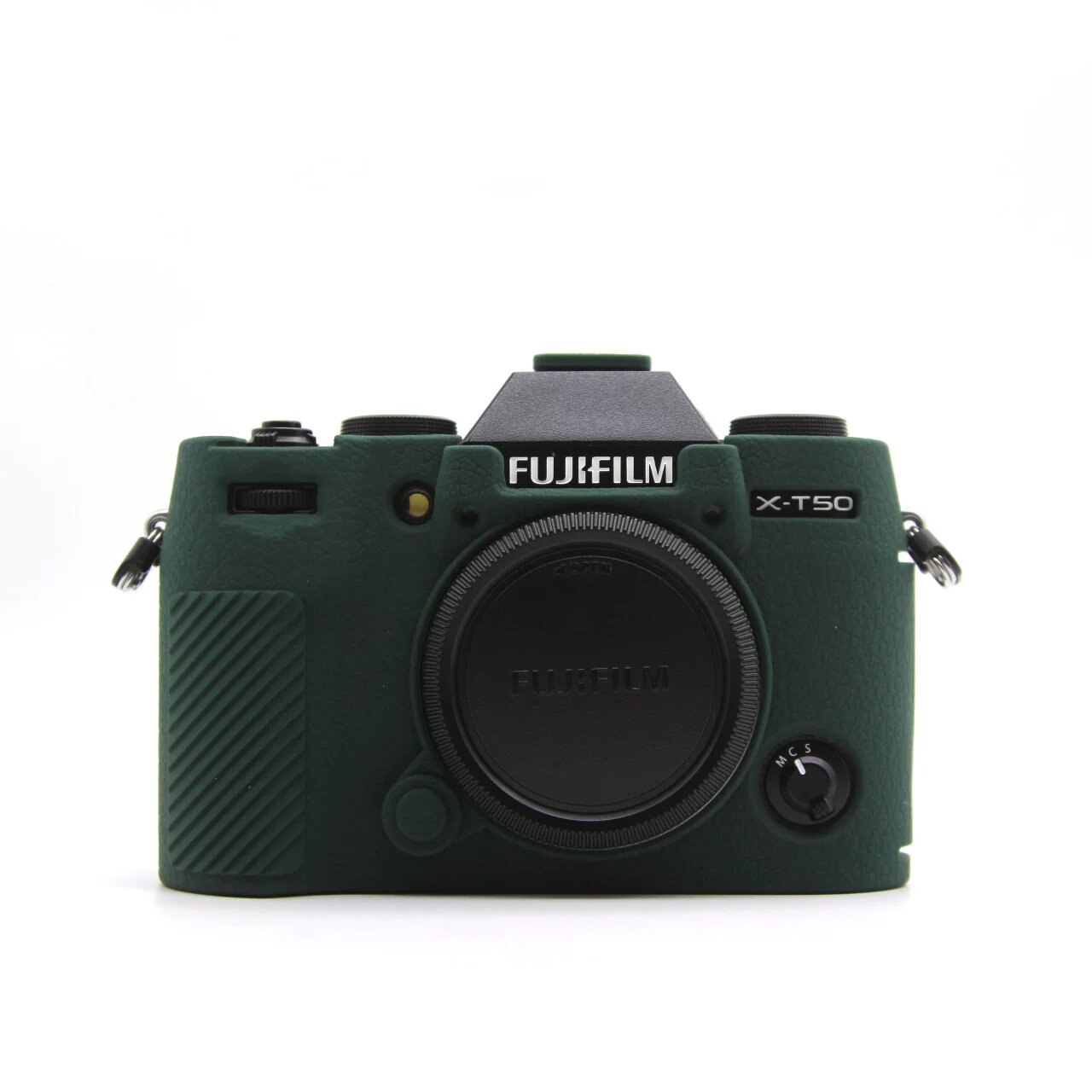 Чехол для камеры Fuji X-T5 XT50 с матовым силиконовым покрытием, лесной зеленый, включает защитное стекло