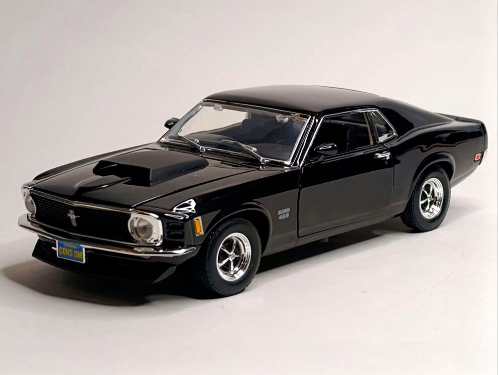 Модель коллекционная MOTORMAX Ford mustang boss 429 1970 black / форд мустанг черный
