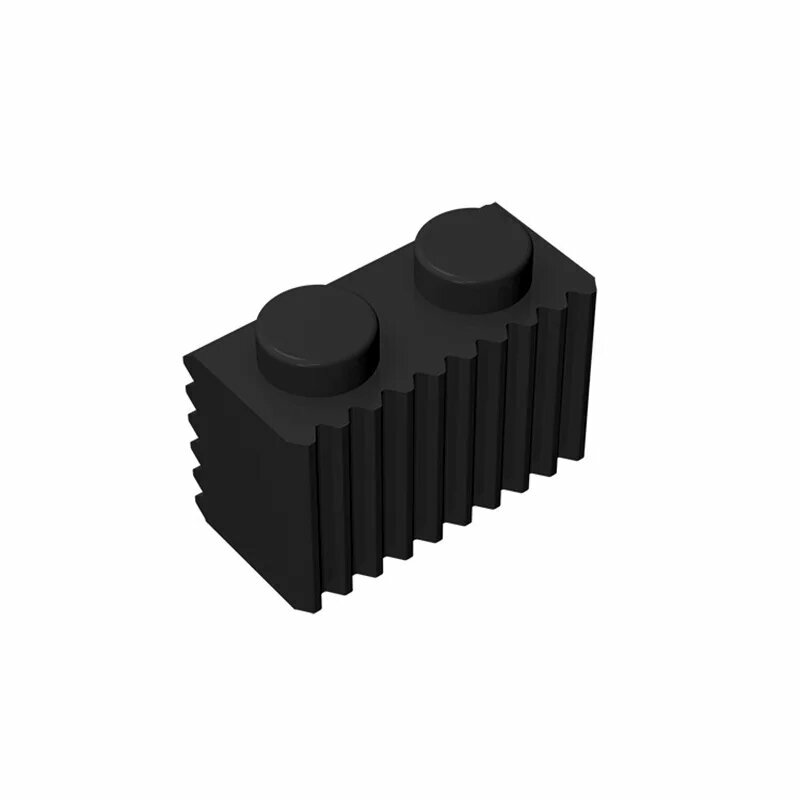 Конструктор LEGO 1x2 решетка, черный