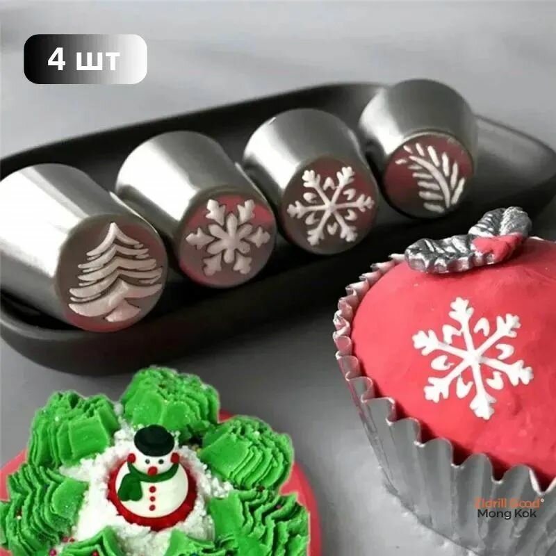 Мешок кондитерский, насадок: 4 шт