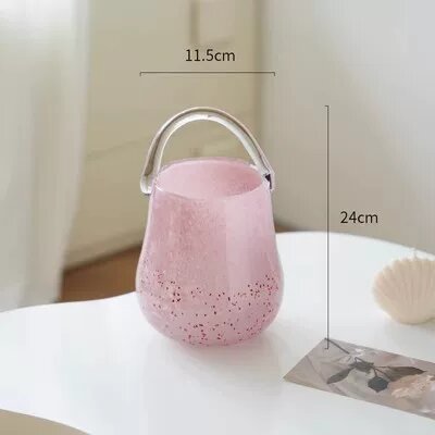 Стеклянная корзина Fenton с малиновым узором — элегантный декор для гостиной