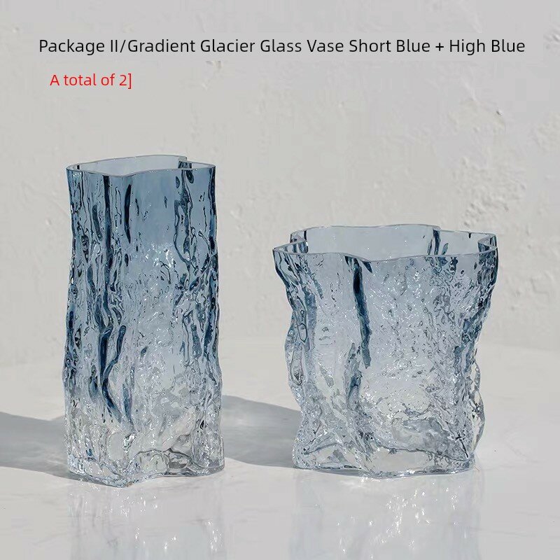 Изысканная ваза класса люкс, прозрачный стеклянный цветочный сосуд с градиентом изумрудно-зеленого цвета, скандинавский